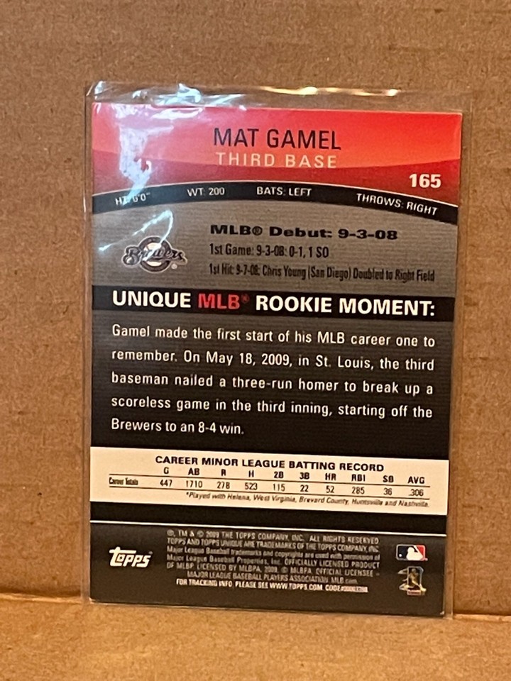 Matt Gamel 2009 Topps Rookie /99 165 | eBay