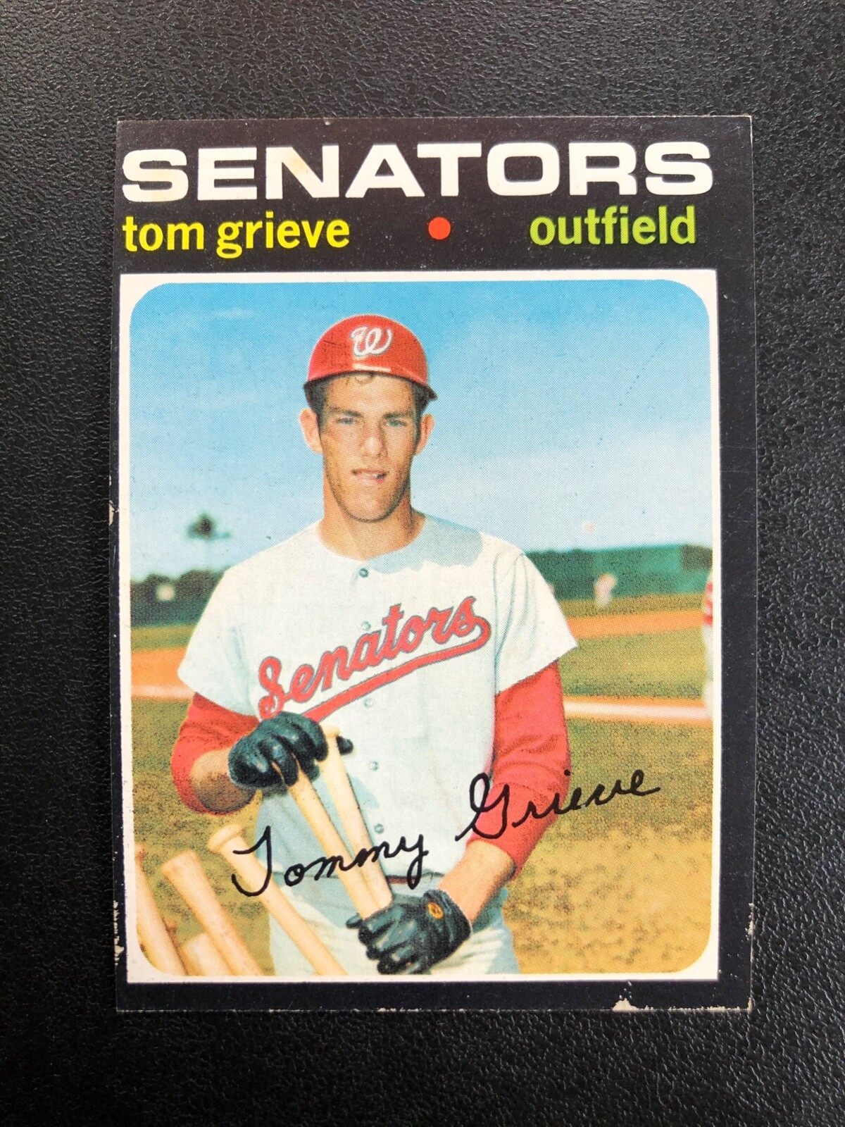 TOM GRIEVE 1971 TOPPS VINTAGE BASEBALL CARD #167 SENATORS | eBay