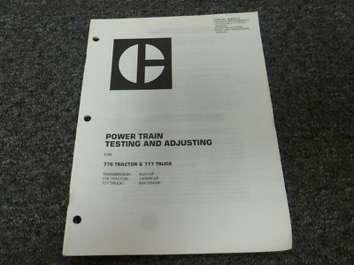 Caterpillar Cat 776 Tractor & 777 Truck Power Train Shop Service Repair ...