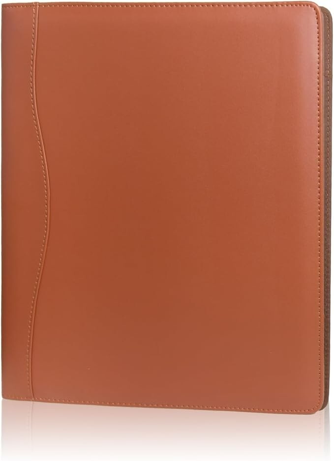 (Brown) Leather Portfolio Folder Padfolio Business Padfolio Organizer ...