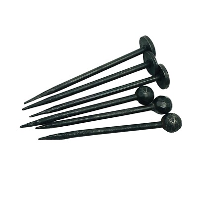 6 Pcs Hand Forged Cast Iron Anchor Stakes Nail, Black | eBay