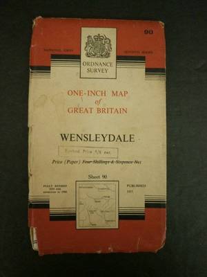 VTG Great Britain Map Wensleydale 7th Series 1955 Paper Ordnance Survey ...