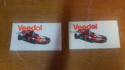 NOS Lot VEEDOL MOTOR ANTIGEL petit AUTOCOLLANT STICKER vintage formule ...