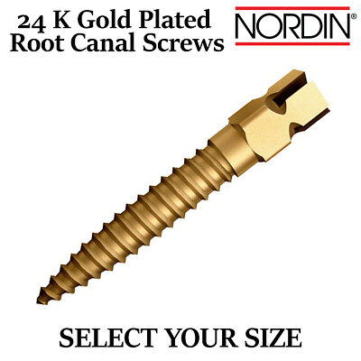 Dental Nordin Gold Plated Endodontic Root Canal Screw Post 12pcs | eBay