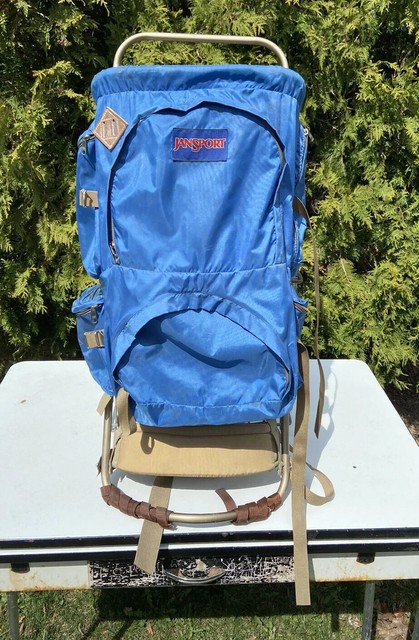 Vintage Blue Jansport External Frame 6 Pocket Hiking Backpack | eBay