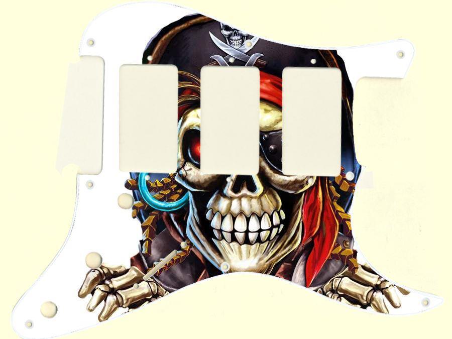 Pickguard Custom to fit Fender Stratocaster HHH Graphic 11 Hole Pirate ...