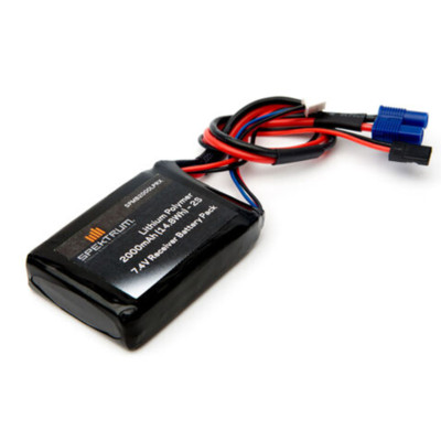 2 Cell 2000mAh 7.4V Smart LiPo Rx Battery | eBay