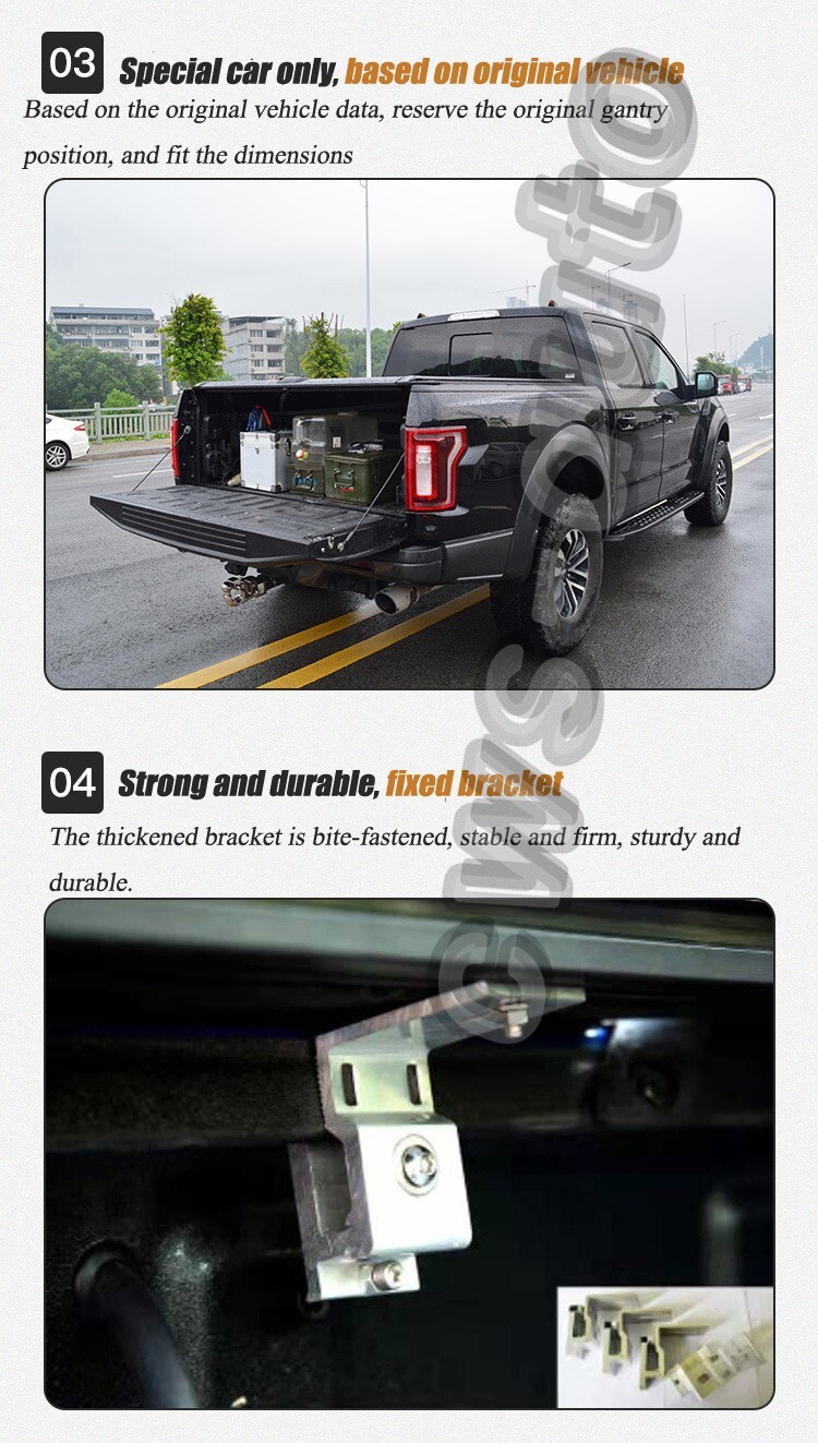 Fits for All New Ranger T9 2023 2024 Retractable Hard Truck Bed Tonneau ...