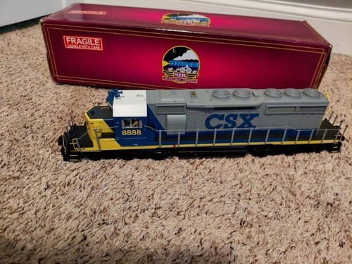 MTH PREMIER CSX 8888 Crazy 8s train sd40-2 | eBay