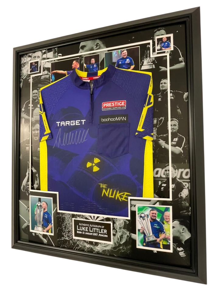 FRAMED Luke Littler Signed SHIRT Autographed Jersey THE NUKE | eBay