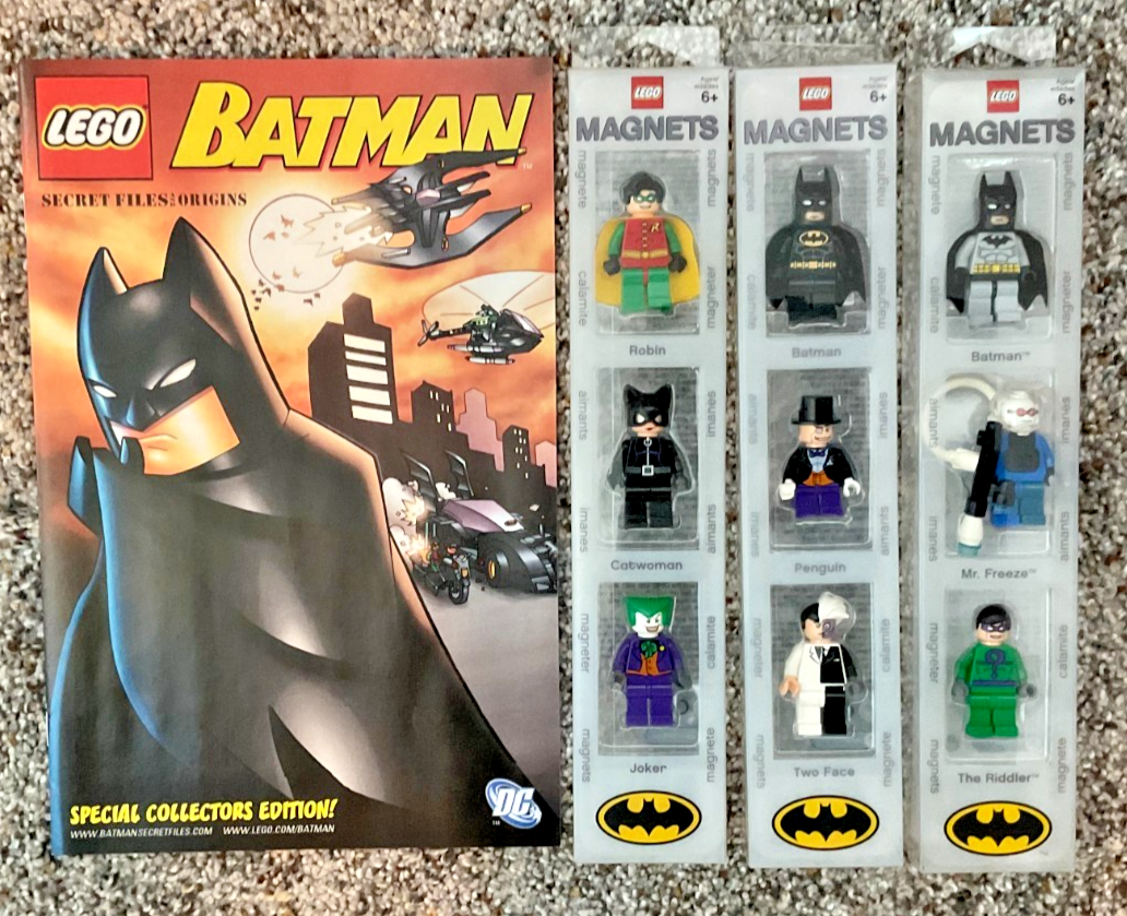 2006-07 LEGO DC BATMAN ALL 3 MAGNETS SETS IN PACKAGES 4493781-4514894 ...