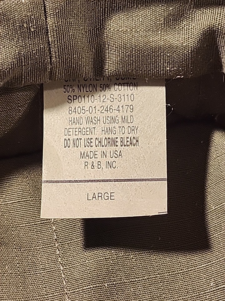 USMC OD Green 8-Point Cover - Marine Corps 1960's Sateen Utility Cap ...