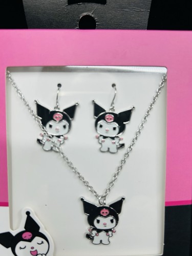 Kuromi Sanrio Necklace And Earrings Set NIB | eBay