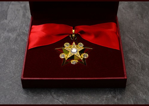 Exquisite Soviet Union Marshal Gold Five Star CCCP Medal Ribbon USSR ...