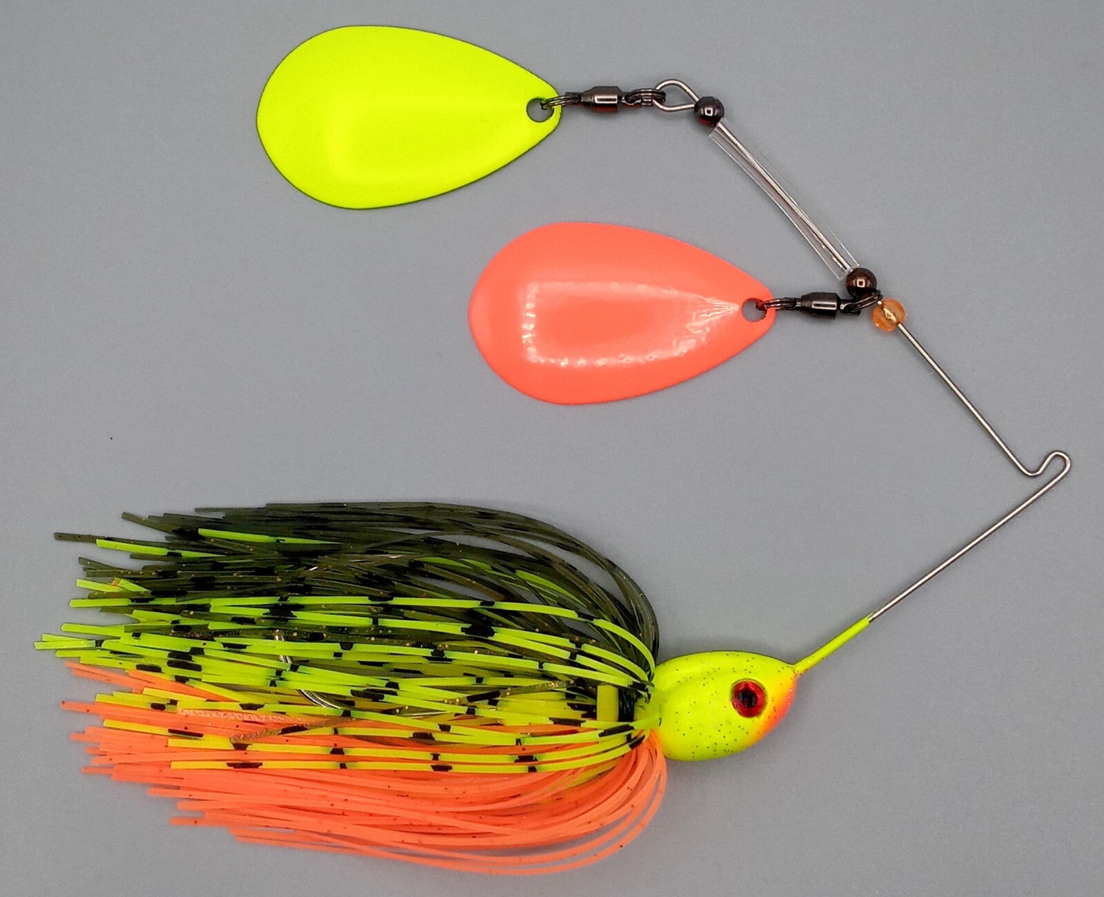 Custom Spinnerbait ~ HB Firetiger ~ 1/2 oz Double Thumper