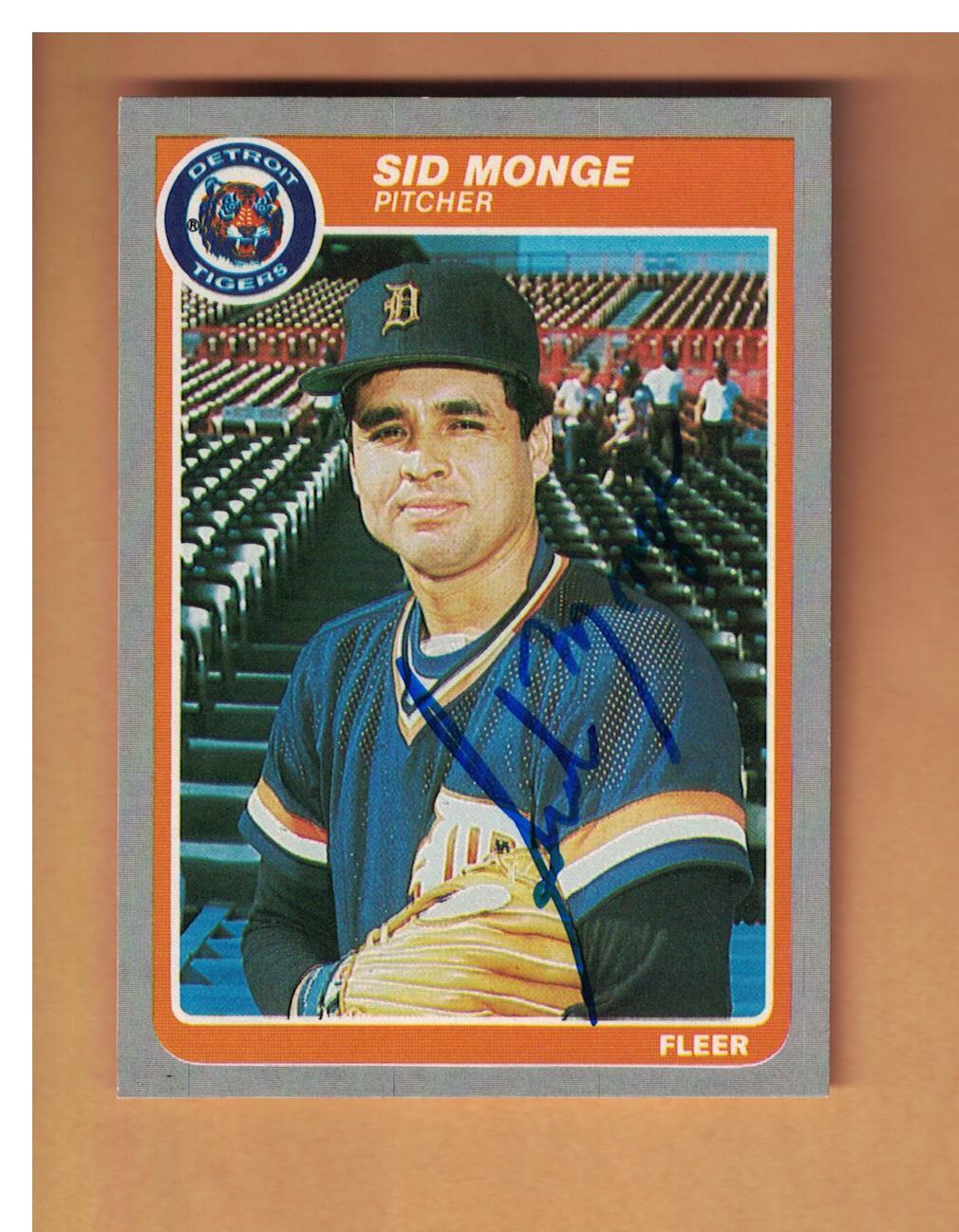 Sid Monge AUTOGRAPHED 1985 FLEER BASEBALL CARD SIGNED DETROIT TIGERS | eBay