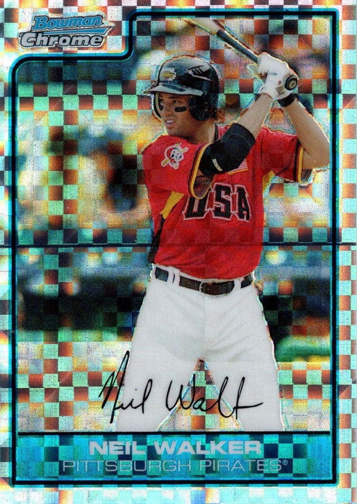 Neil Walker 2006 Bowman Chrome Draft Future's Game Prospects X-Fractor ...