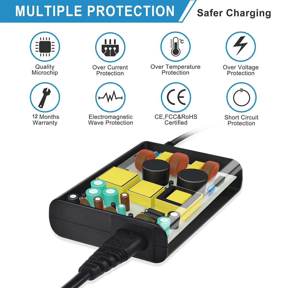 100-240V Input Charger 24V AC DC Adapter For Qili Power Model: QL-09005 ...
