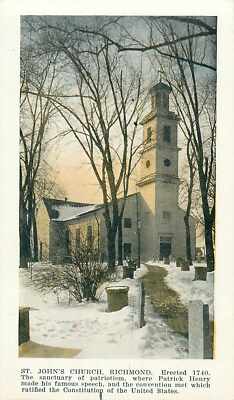 Postcard Virginia St. John’s Church Richmond Unused | eBay