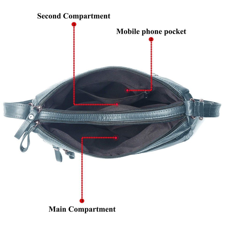 Purses for Women Soft PU Leather Shoulder Bag Ladies Crossbody Purse ...