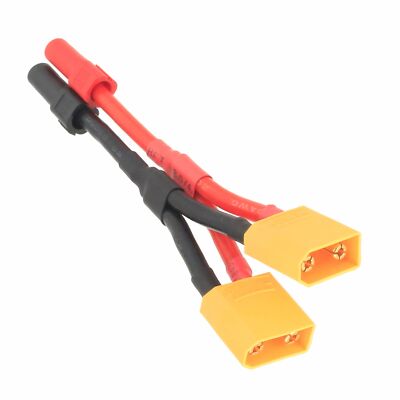Parallel Wire XT150 1 Female to 2 Male XT90 10AWG 5CM+5CM Y Cable | eBay