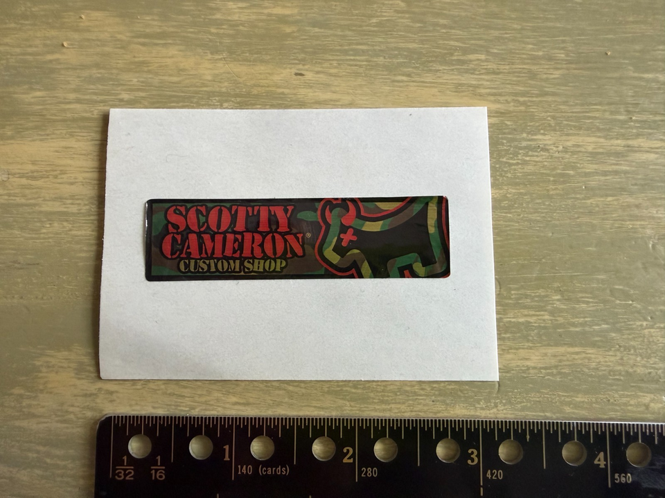 NEW RARE! Scotty Cameron Sticker Custom Shop CAMO JUNK YARD DOG Shaft ...