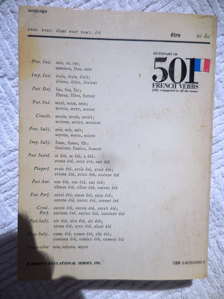 501 IRREGULAR FRENCH VERBS Dictionary of CHRISTOPHER KENFRIS ...