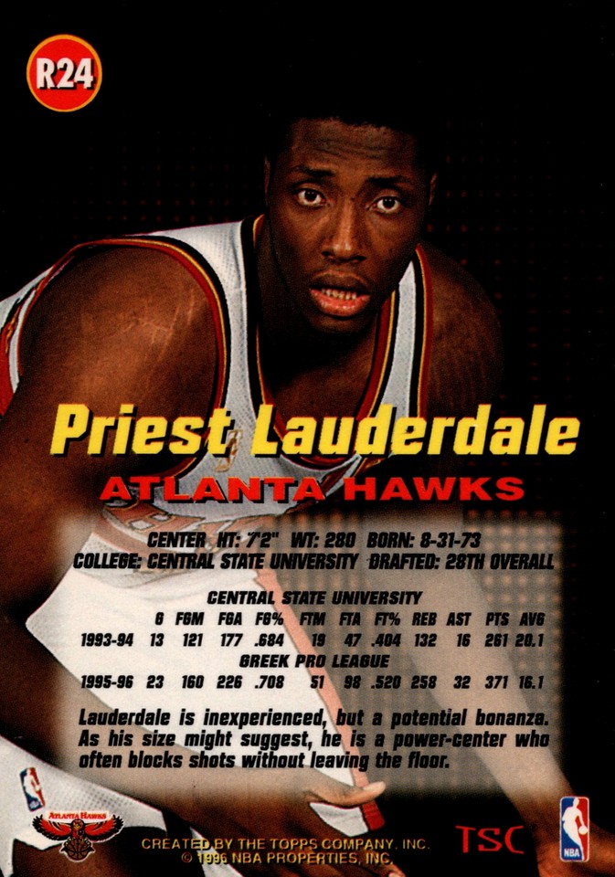 1996-97 Stadium Club #R24 Priest Lauderdale Rookies (Series One) | eBay