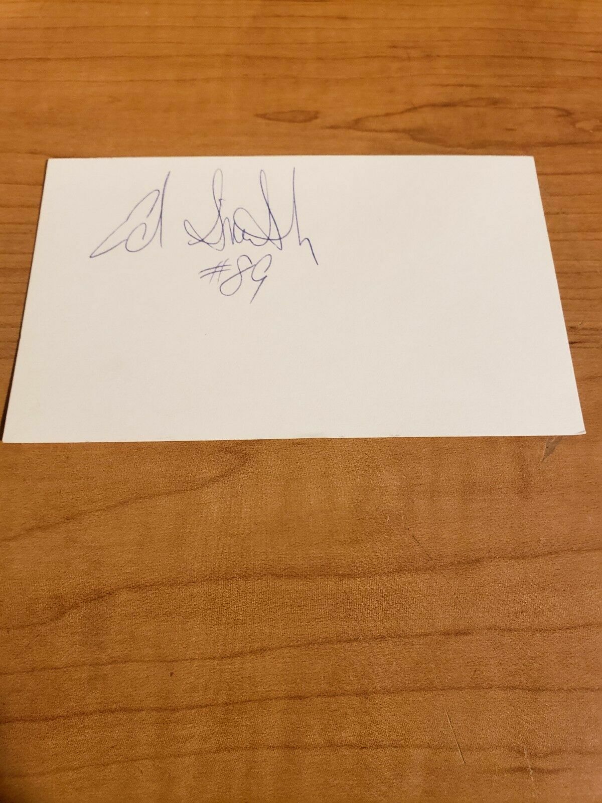 ED SMITH - FOOTBALL - AUTHENTIC AUTOGRAPH SIGNED INDEX CARD - A6930 | eBay