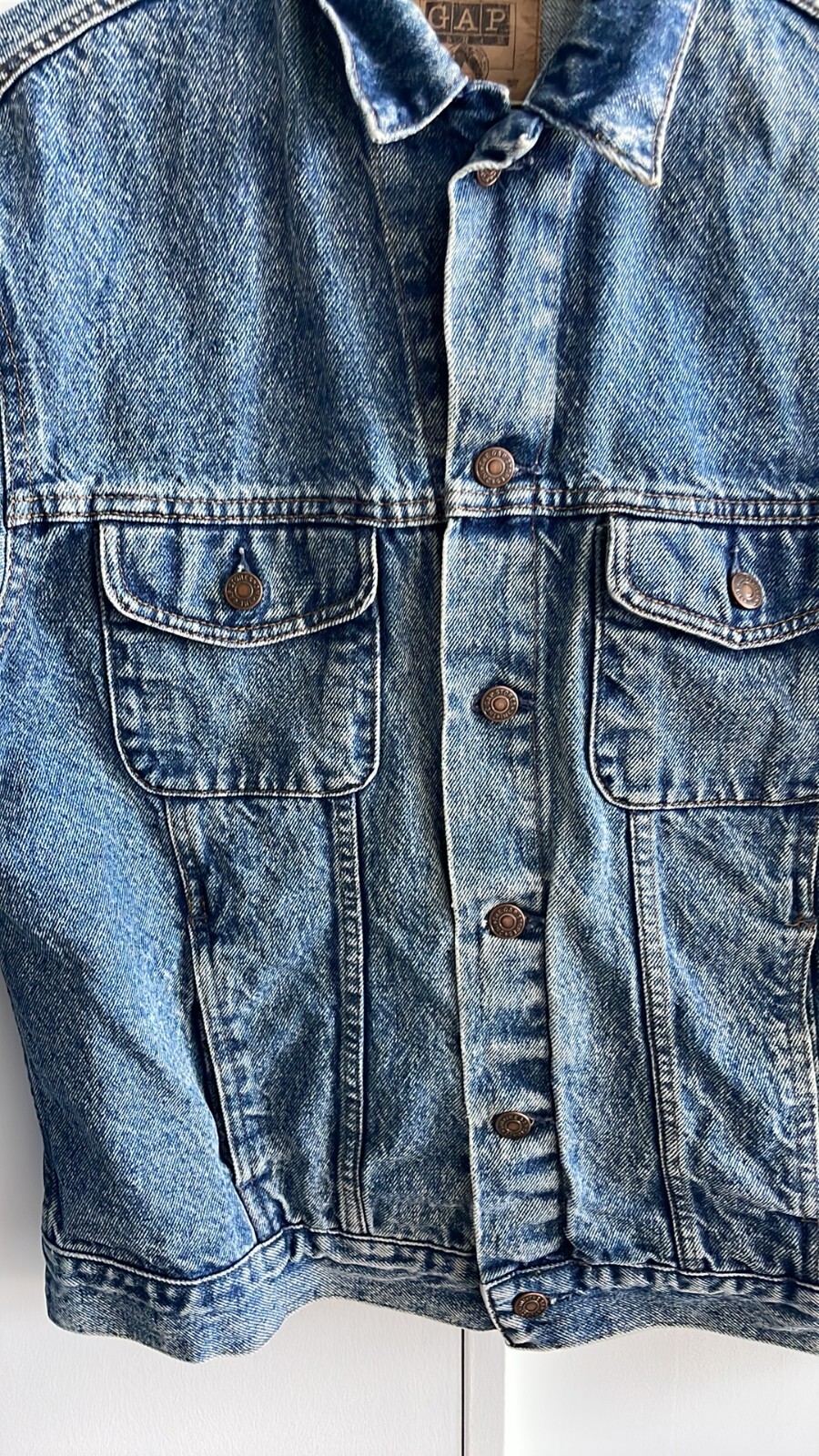 Vintage Yellow Label GAP Denim Jacket Size Large - Gem