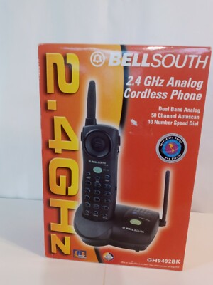 BellSouth 2.4 GHz Analog Cordless Phone Model GH9402BK | eBay