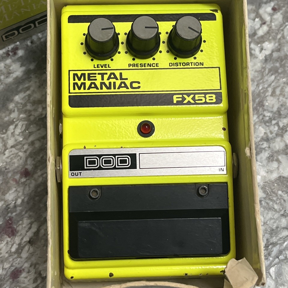 DOD Digitech FX58 Metal Maniac Distortion Used Guitar Effect Pedal With ...