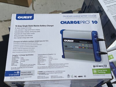 Guest 2710A Charge Pro Battery Charger 10 Amp 12 Volt Output 1 Bank (10 ...