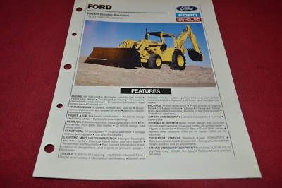 Ford Tractor 755B Backhoe Loader Dealer's Brochure GDSD7 | eBay