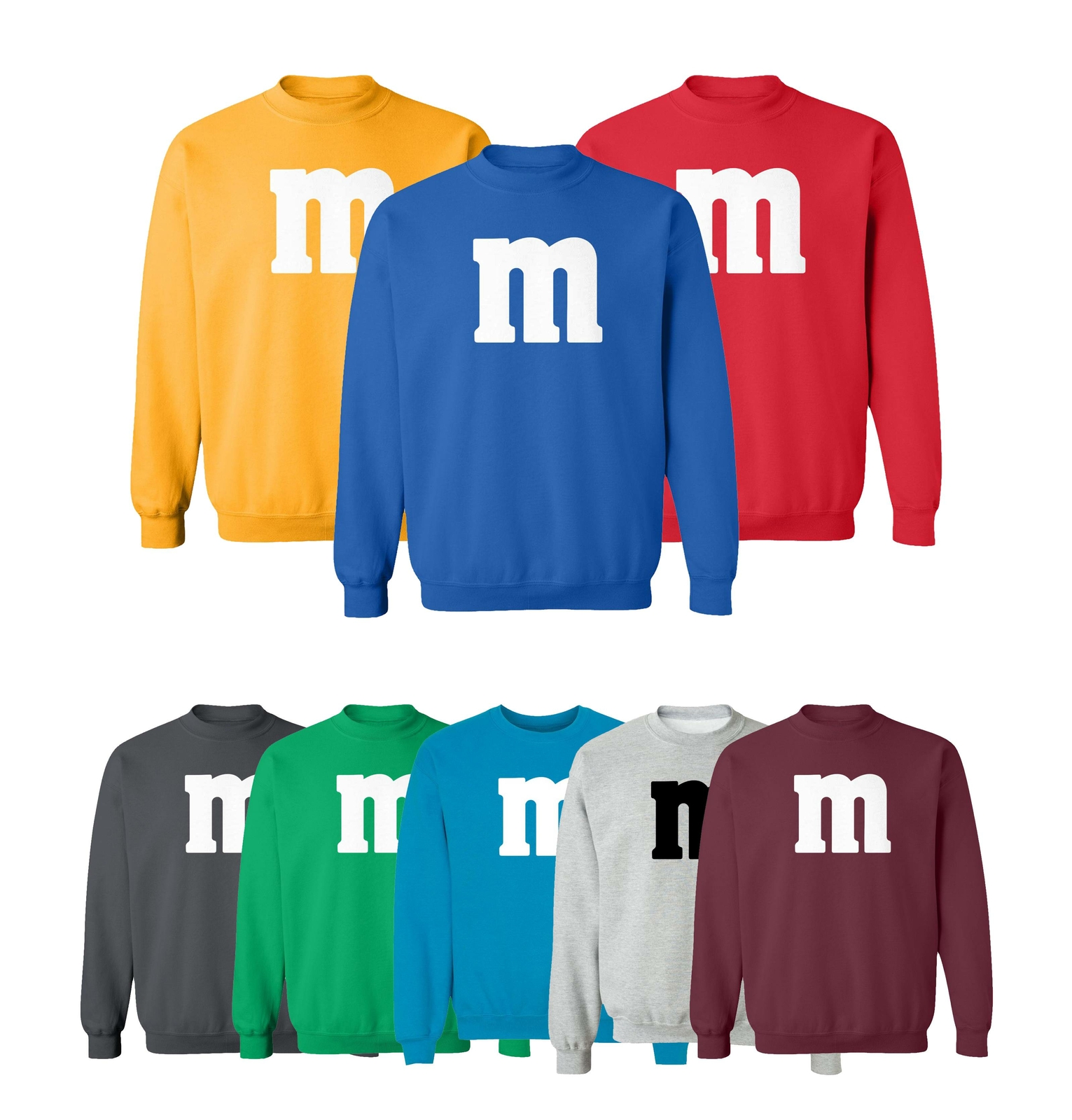 M&M Halloween Costume M and M Costumes Favourite Unisex Crewneck ...