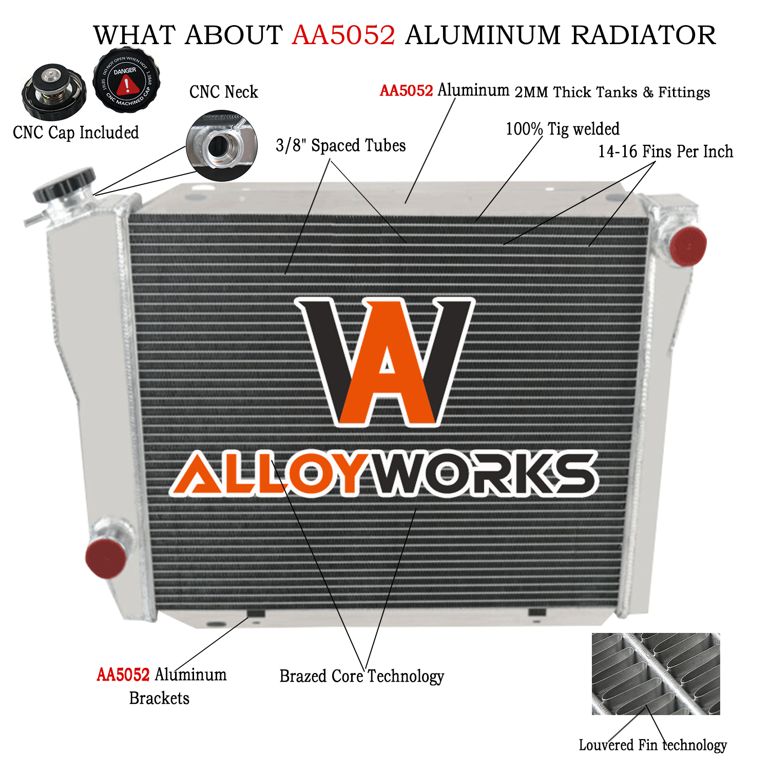 Radiator For 302/351 V8 Ford Falcon 72-84 XA XB XC XD XE Fairmont ...