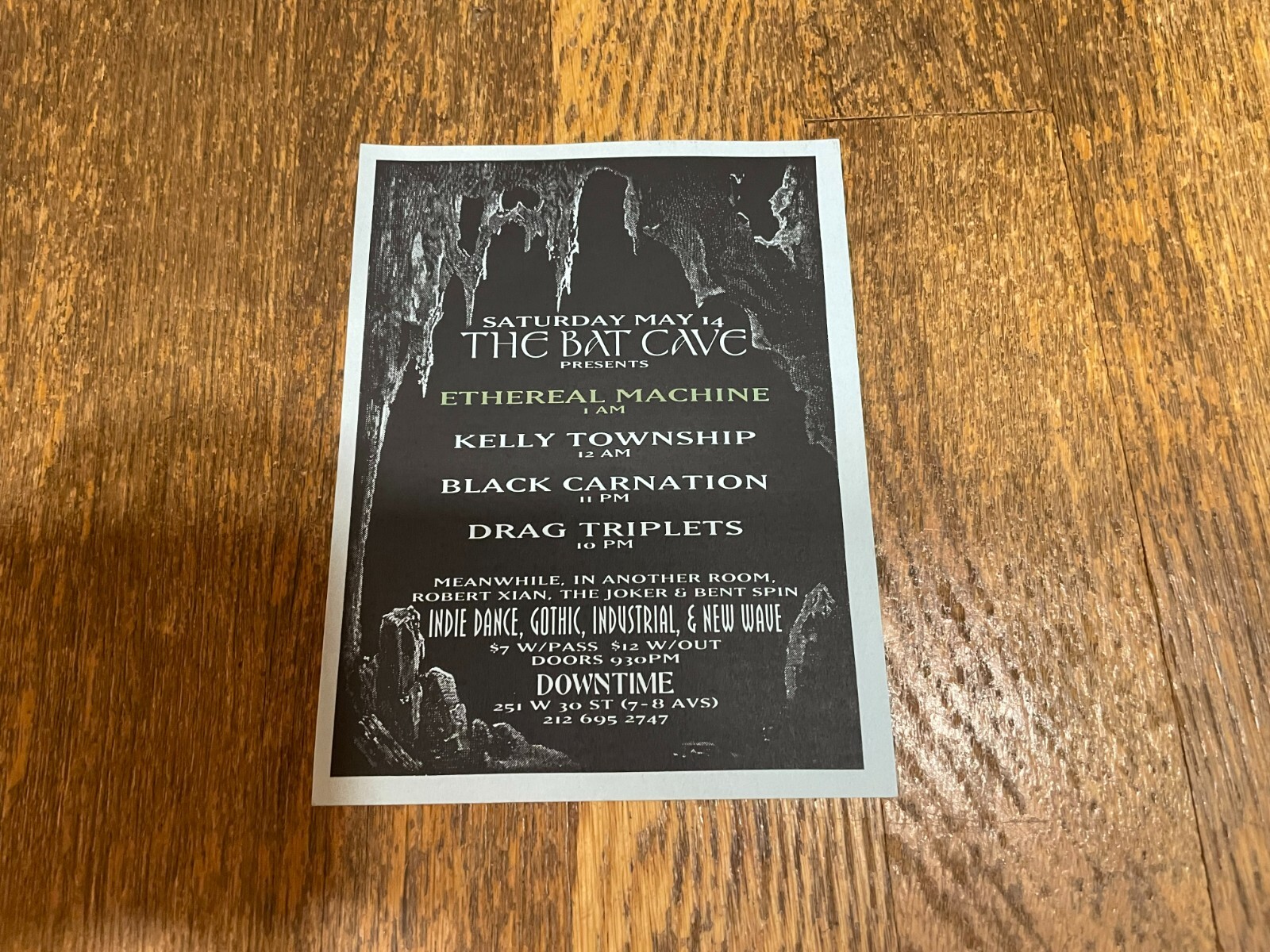The Bat Cave Club Flyer Ad NYC Club 1990's Ethereal Machine Kelly ...