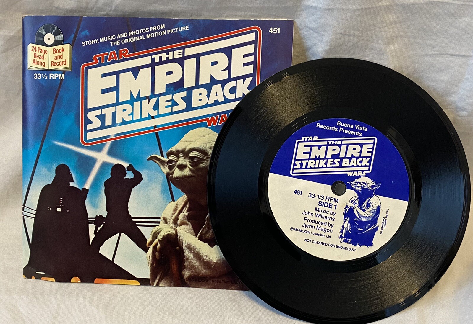 1980 STAR WARS THE EMPIRE STRIKES BACK READ ALONG BOOK & VINYL RECORD ...