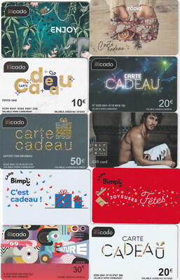 ## LOT n° 04 / 10 cartes cdx diverses ## Carte cadeau GIFT CARD ...