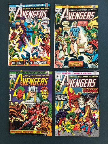 The Avengers #114, 123, 128, 131 (Marvel Comics) First Cover Mantis MCU ...