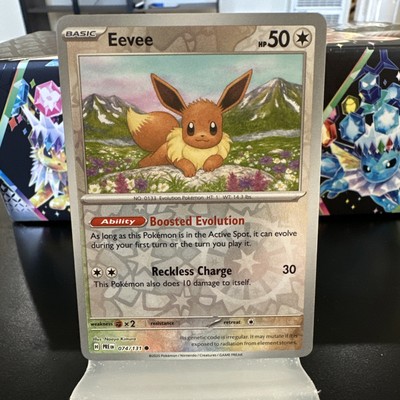 Eevee Reverse Holo Prismatic Evolutions 074/131 NM Pokemon Card | eBay