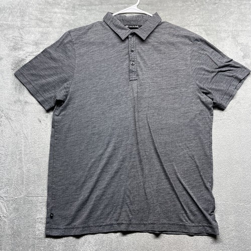 Travis Mathew Golf Polo Shirt Mens L Gray Short Sleeve Stretch Pilling ...