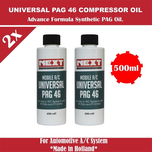 2x 250ml AUTOMOTIVE AIRCON A/C UNIVERSAL R134a PAG46 COMPRESSOR OIL AC ...