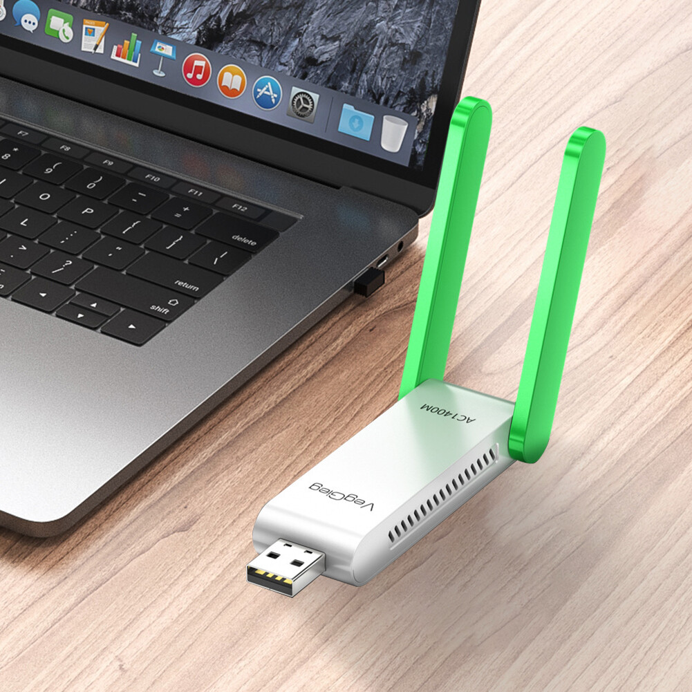 AU Dual Band USB Network Card 2.4G 5G 1400Mbps Network Card Receiver ...
