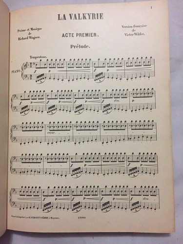 SCARCE Wilder FRENCH Version CIRCA 1890 RICHARD WAGNER La Valkyrie POEM ...