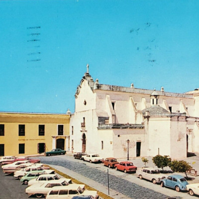 San Jose Church Plaza Postcard 1970s San Juan Puerto Rico Old Cars ...