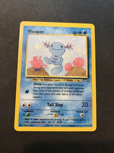 Wooper 71/75 Neo Discovery Basic Pokemon Card | eBay