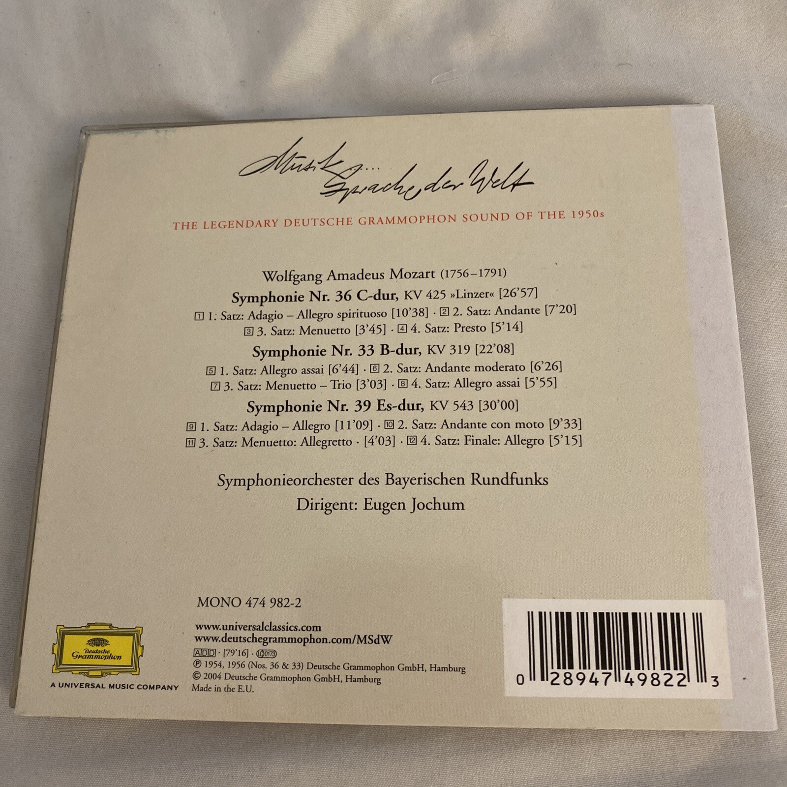 Mozart%3A+Sinfonie+Nr.+36%3B+Sinfonie+Nr.+33+%28CD%2C+Deutsche ...