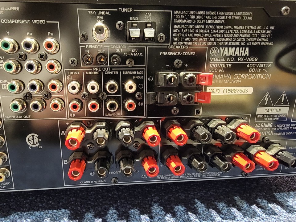 Yamaha Receiver RX-V659 7.1 Home Theater AMP 700watt | No Remote ...