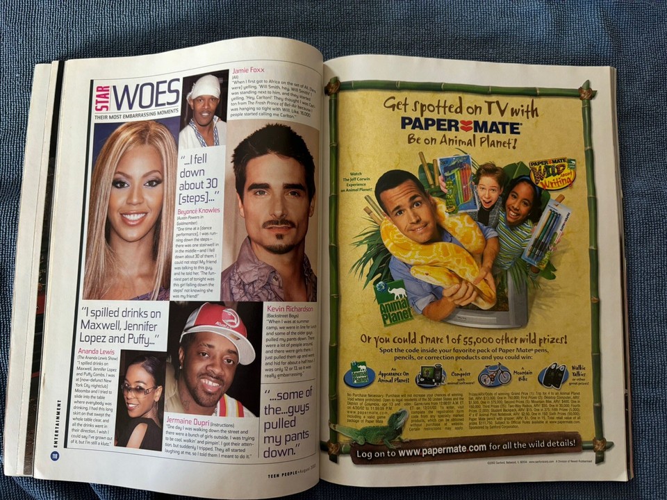 Teen People Magazine August 2002 Gwen Stefani USHER POSTER Britney ...